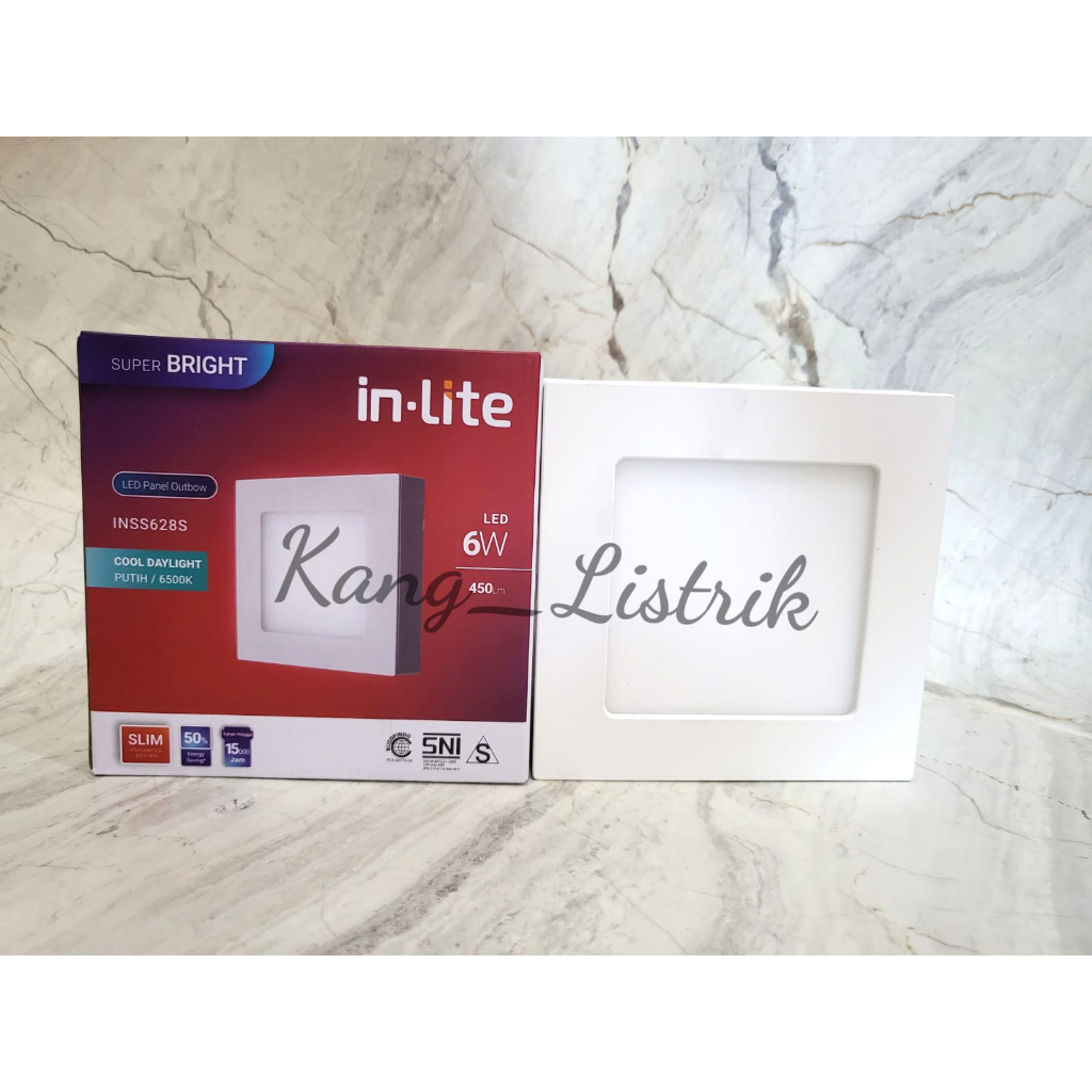 Jual Lampu Downlight LED Panel Inlite 6Watt OUTBOW KOTAK / INSS628S 6W ...