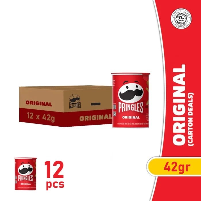 Jual Pringles mini keripik kentang potato chips rasa original 42 gr ...