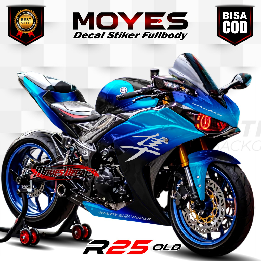 Jual Decal Fullbody Yamaha R25 Sticker Motif New Twotone(COD) | Shopee ...