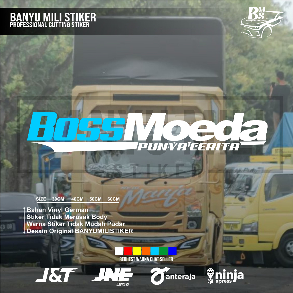 Jual Stiker boss muda stiker kaca mobil truk pickup sticker boss muda ...