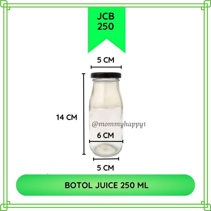 Jual JCB250 - Botol Juice / Botol Kaca Juice, Pasta, Sauce, Ukuran 250 ...