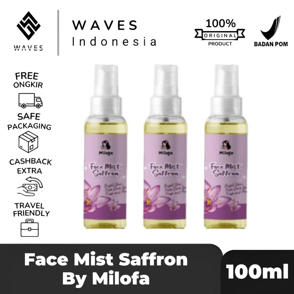 Jual Waves - BPOM FACE MIST SAFFRON MILOFA / FACE MIST SAFFRON MILOFA ...