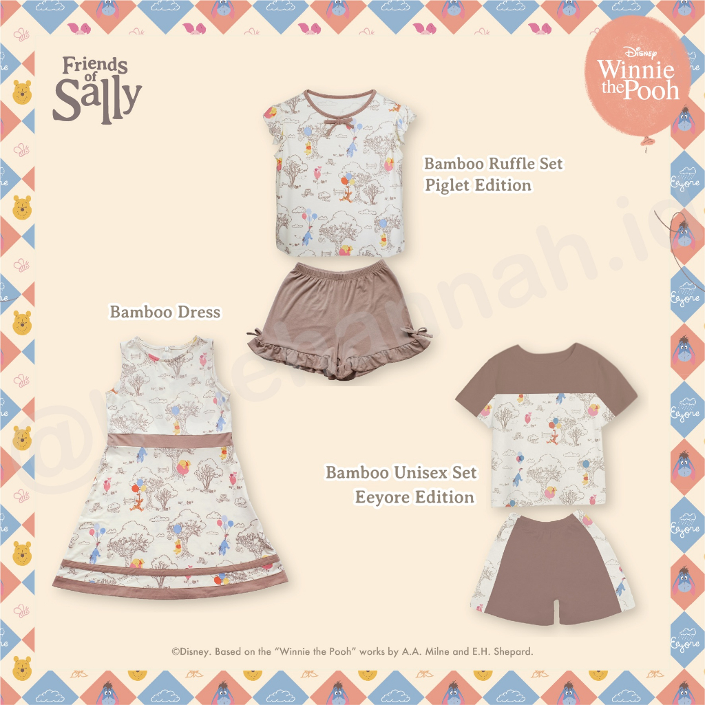 Jual Friends of Sally Disney Winnie The Pooh Kids Play Set / Baju ...