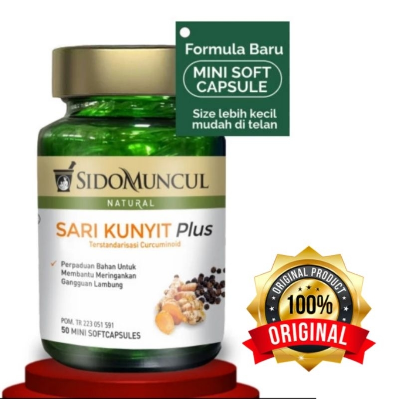 Jual Sari kunyit plus sidomuncul soft capsule 50 kapsul | Shopee Indonesia