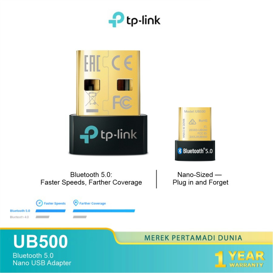 Jual TP-LINK UB500 BLUETOOTH 5.0 NANO USB Adapter TPLink BT UB 500 Dongle | Shopee Indonesia