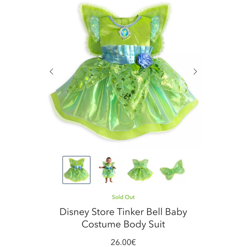 Jual TINKERBELL BABY COSTUME ORIGINAL DISNEY STORE | Shopee Indonesia
