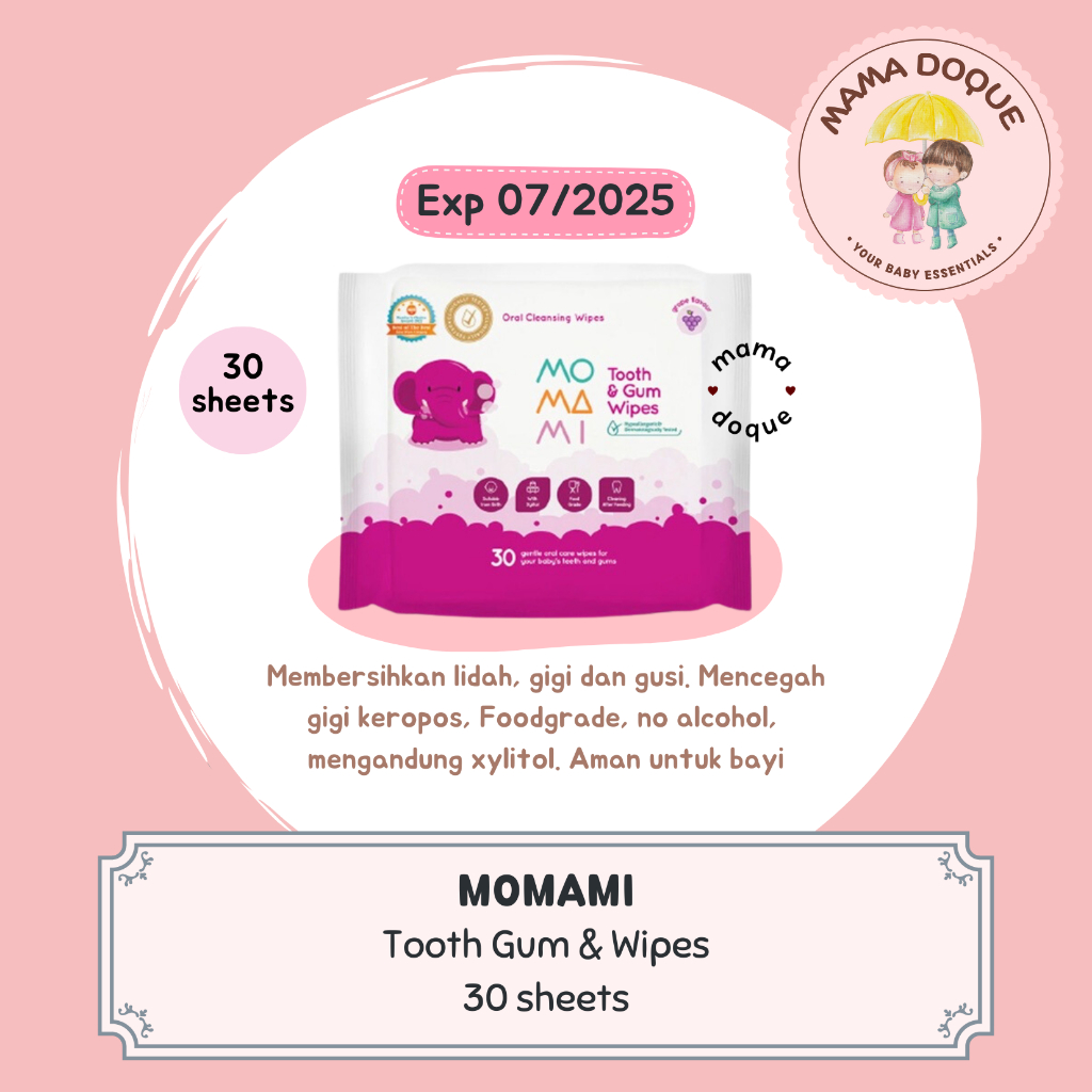 Jual Momami Tooth and Gum Wipes 30sheets (Kemasan Ekonomis) | Shopee ...