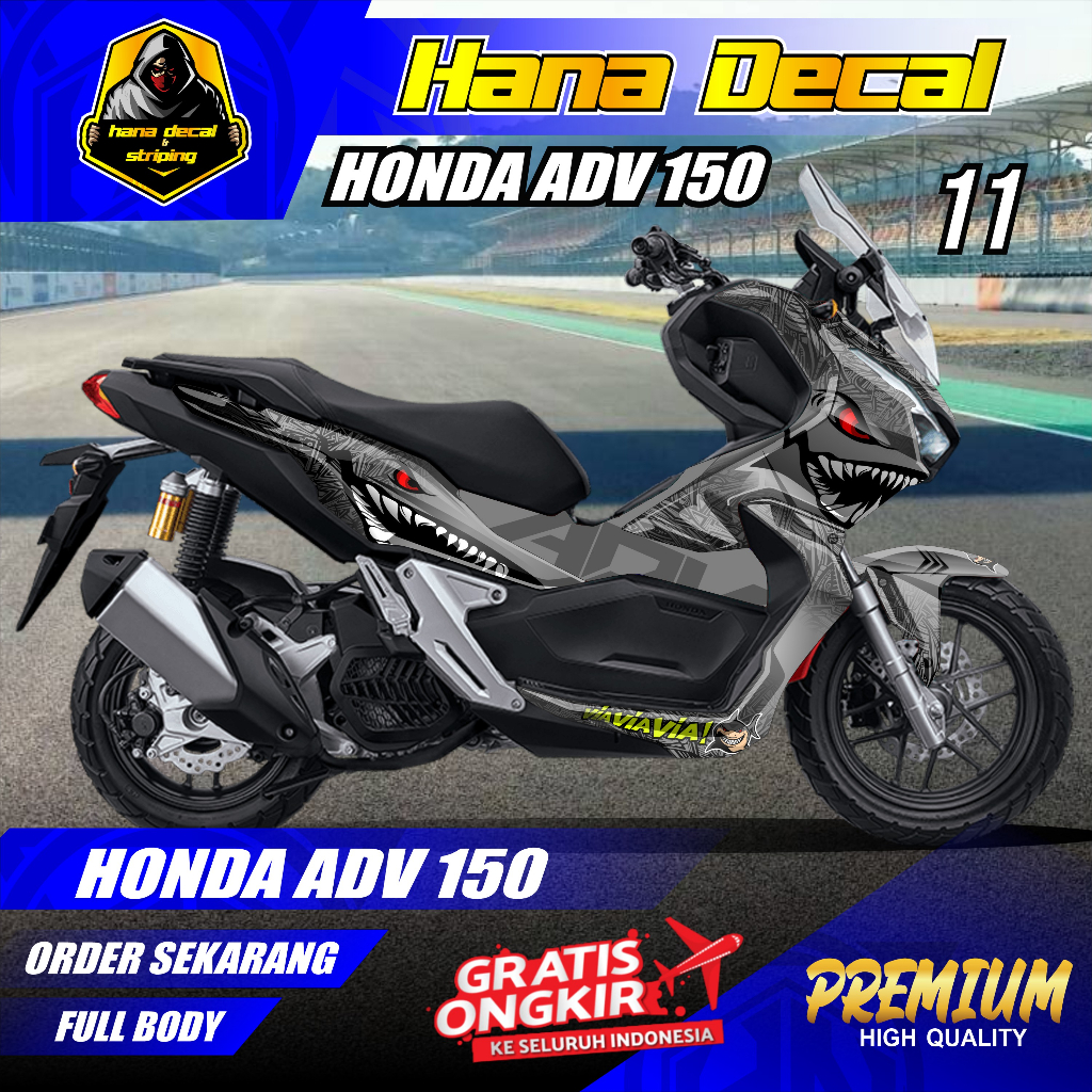 Jual decal sticker honda adv 150 dekal stiker striping adv full body ...