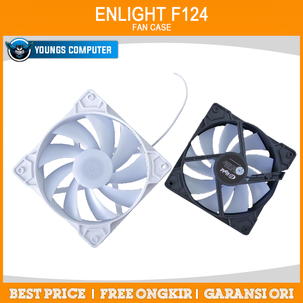 Jual FAN CASE ENLIGHT INFINITY F124 RGB - 12cm Tray Molex BLACK / WHITE ...