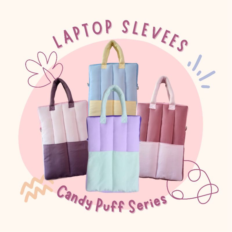 Jual Laptop Sleeves Candy Puff Series by Wearing Basita (Tas Laptop ...