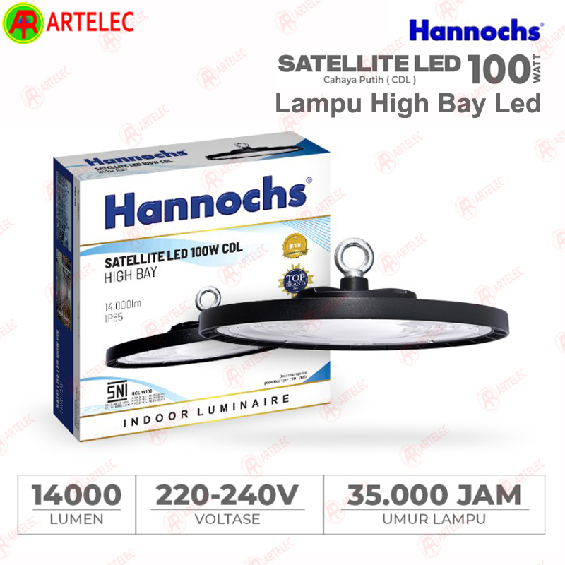 Jual Lampu Highbay Hannochs Satelite 100W ufo led industri gudang | Shopee Indonesia