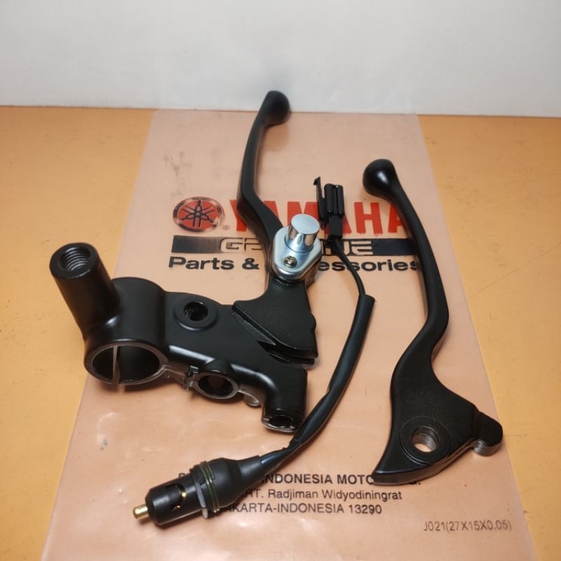 Jual paket handle rem kiri kanan set+dudukan handle+switch rem hitam ...