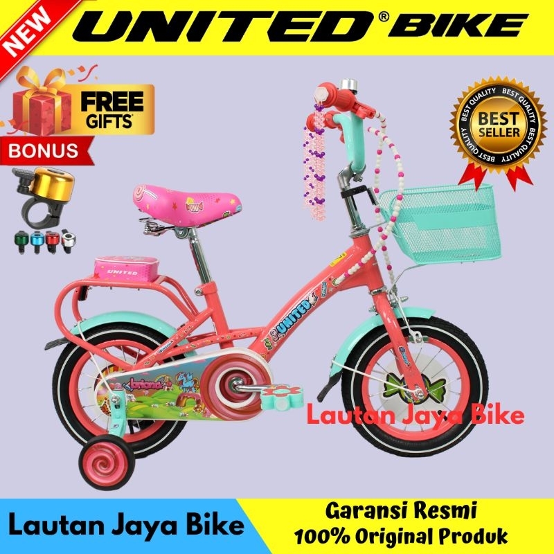 Jual SEPEDA ANAK PEREMPUAN 12 inch UNITED BRIONA NEW | Shopee Indonesia