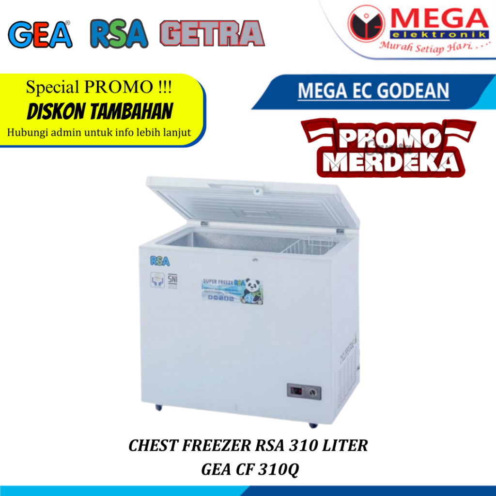 Jual CHEST FREEZER RSA CF 310Q KAPASITAS 310 LITER KOTAK BOX PEMBEKU ...