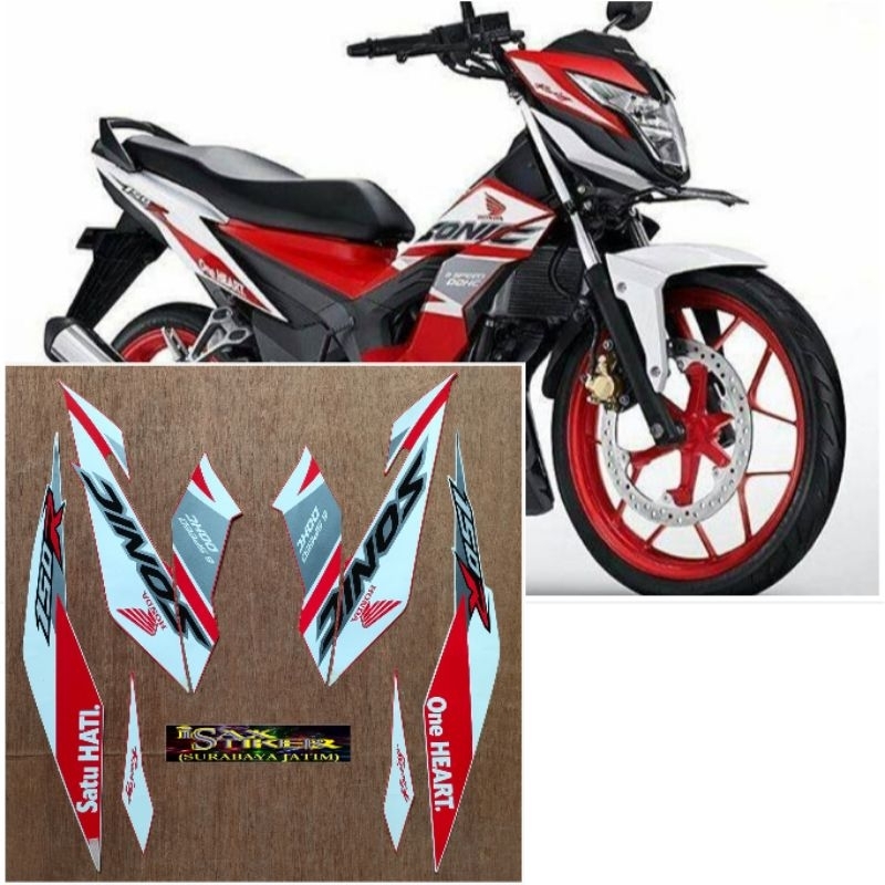 Jual Striping Original Honda Sonic merah putih tahun 2018 2019 | Shopee ...