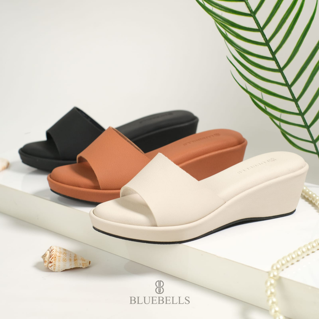 Jual Bluebells ALISHA 1 Sendal Wedges Empuk Wanita 5cm Kekinian (Tersedia Size 36-41) | Shopee ...