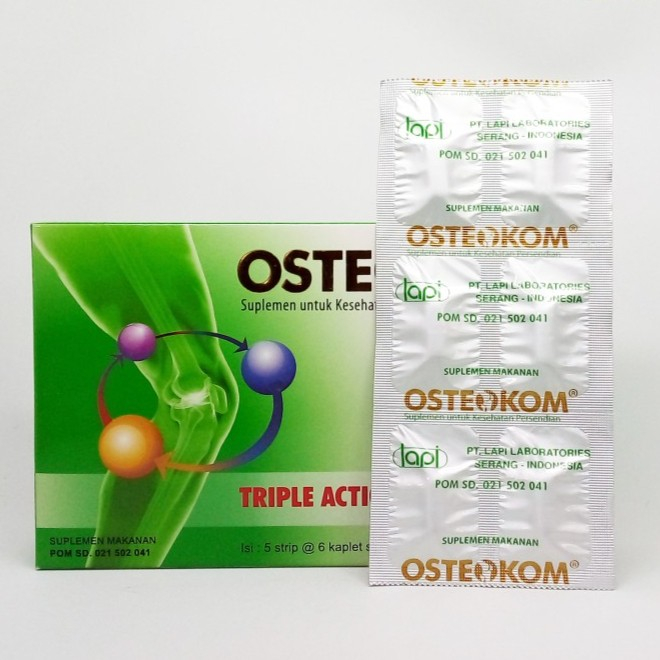 Jual Osteokom Tablet Suplemen Kesehatan Sendi 30 Kaplet Box // Osteokom ...