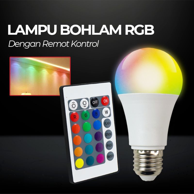 Jual Lampu LED Estetik RGB WANDI 7W, 1 remot control 16 warna | Shopee ...