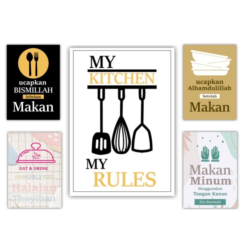 Jual Wall Decor KITCHEN THEME Size 20x14 cm-Hiasan Dinding Tema Dapur ...