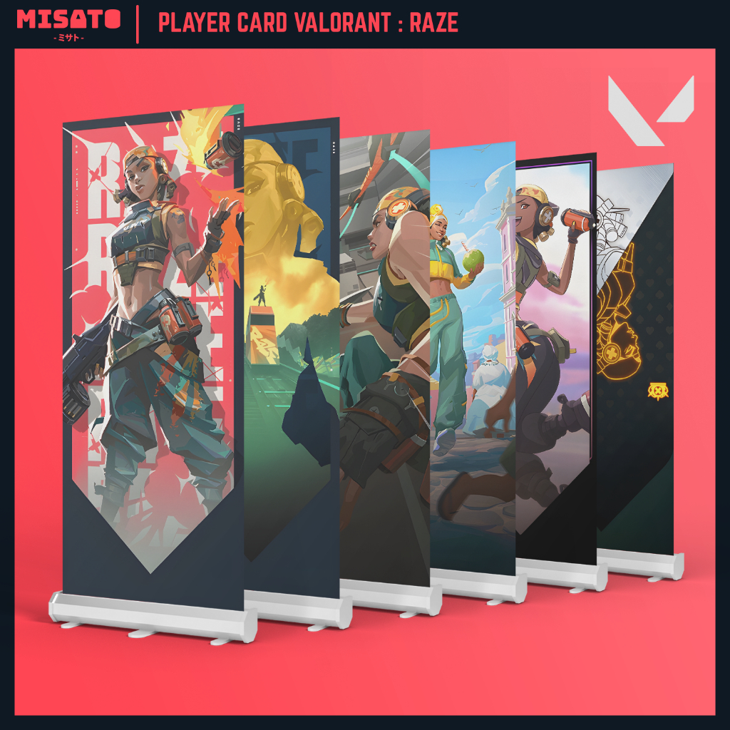 Jual Poster Player Card Valorant : Raze | Shopee Indonesia