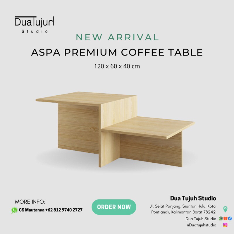 Jual Meja Tamu / Meja Kopi / Coffee Table / Meja Tamu Minimalis Modern ...