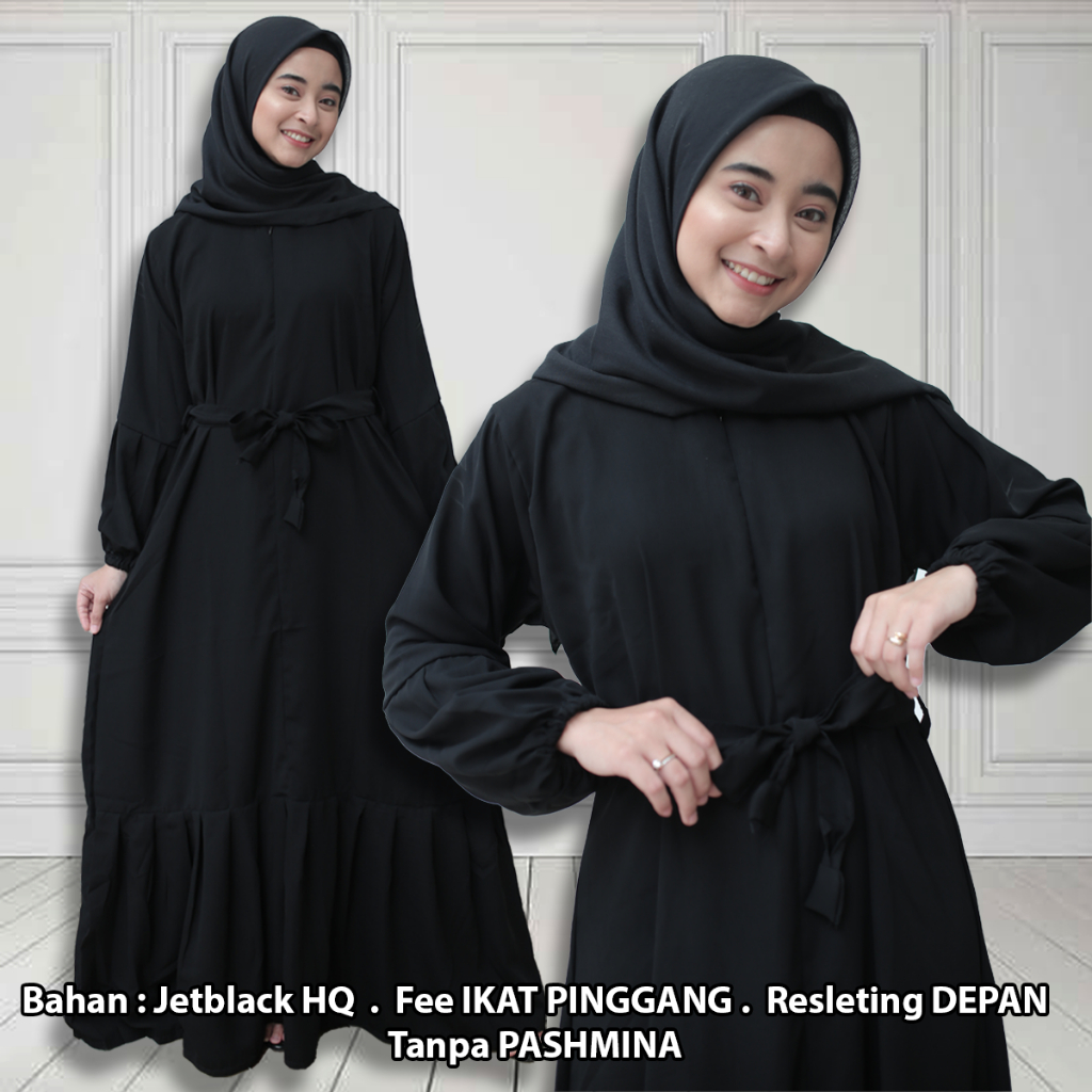 Jual Abaya hitam casual busui simpel polos gamis arab saudi turkey ...