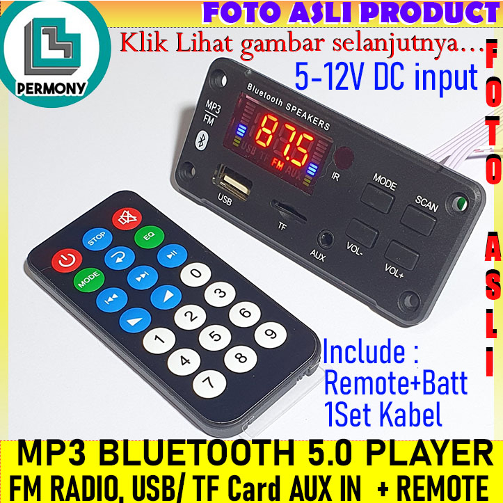 Jual MP3 Bluetooth 5.0 Car lossless audio decoder remote USB large ...
