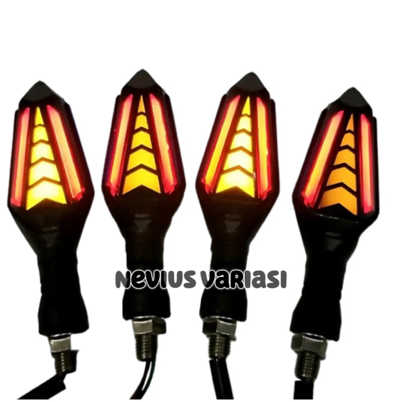 Jual 4 PCS LAMPU SEIN MOTOR VARIASI LED RUNNING 2 SISI SEN PANAH LAMPU SEN MOTOR VIXION/KLX/CRF ...