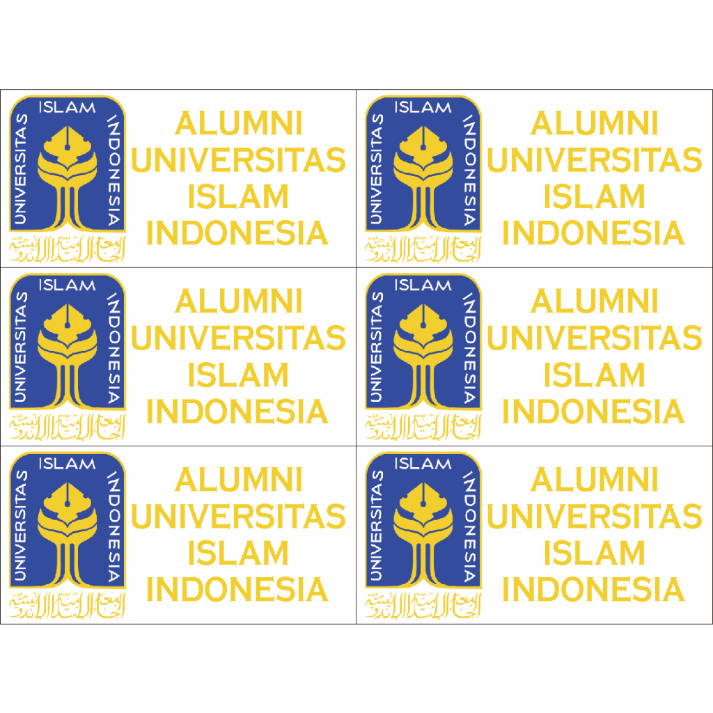 Jual STIKER TRANSPARANT KAMPUS ALUMNI UII UKURAN 10 x 20cm (6pcs ...