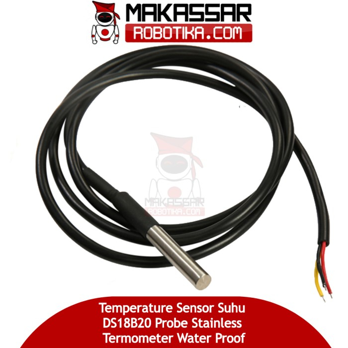 Jual Temperature Sensor Suhu DS18B20 Probe Stainless Termometer Water ...