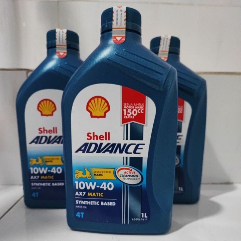 Jual Oli Motor Matic Shell Advance 10W-40 AX7 Matic Synthetic Based 4T 1L Original atau Uang ...