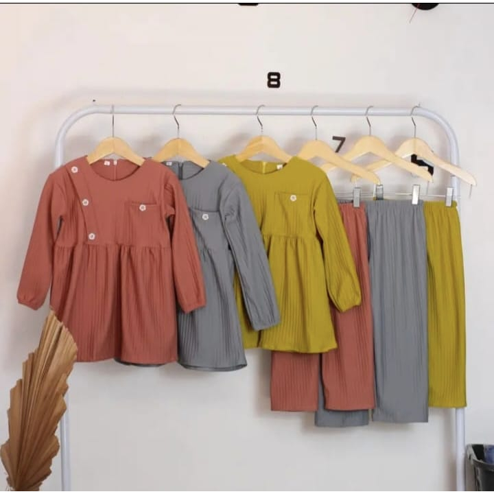 Jual Setelan Baju Anak Perempuan Knit Hornet Model Arlita / Oneset ...
