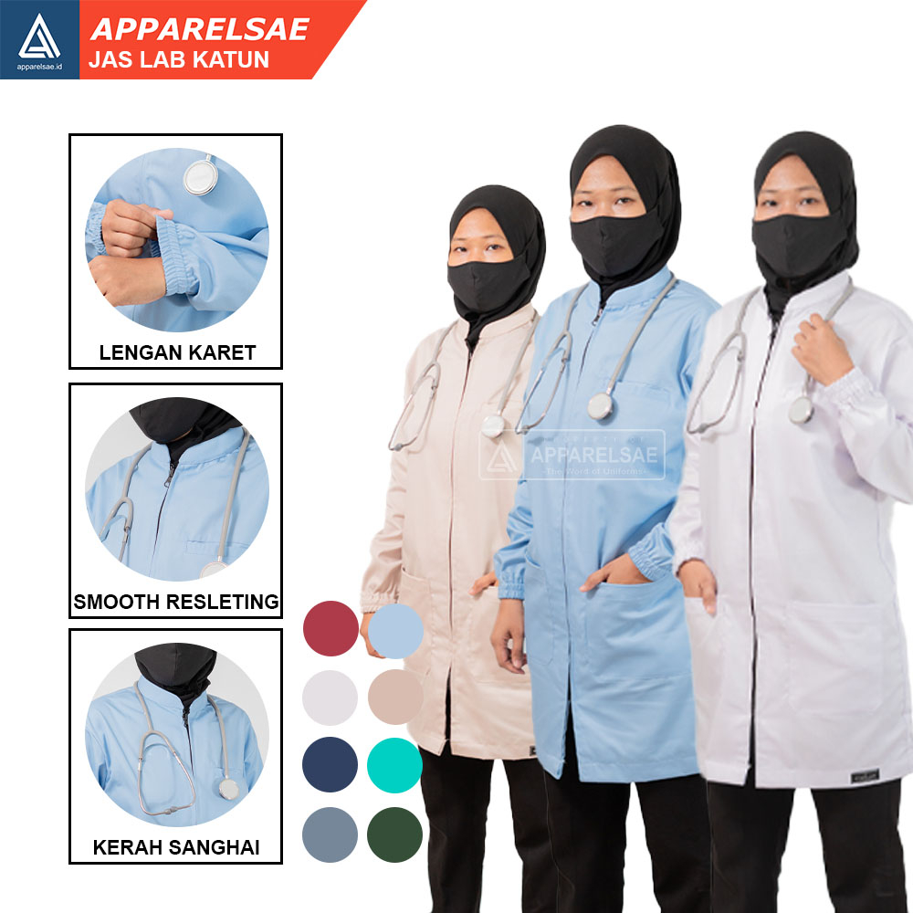 Jual JAS LAB /JAS LABORATORIUM KATUN LEMBUT & TEBAL BAJU DOKTER LENGAN ...