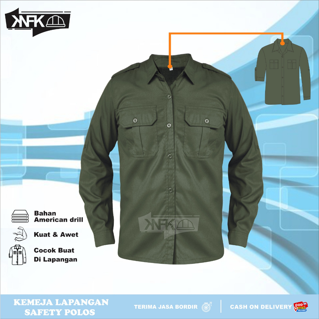 Jual KAMEJA LAPANGAN LENGAN PANJANG UNTUK PROYEK KAMEJA SERAGAM KAMEJA ...