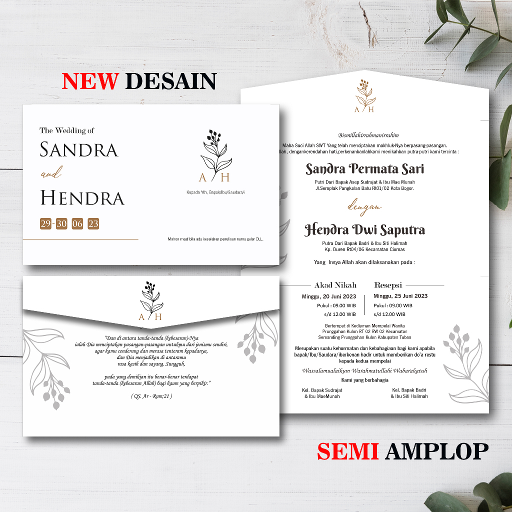 Jual UNDANGAN PERNIKAHAN SEMI AMPLOP - UNDANGAN PERNIKAHAN / UNDANGAN ...