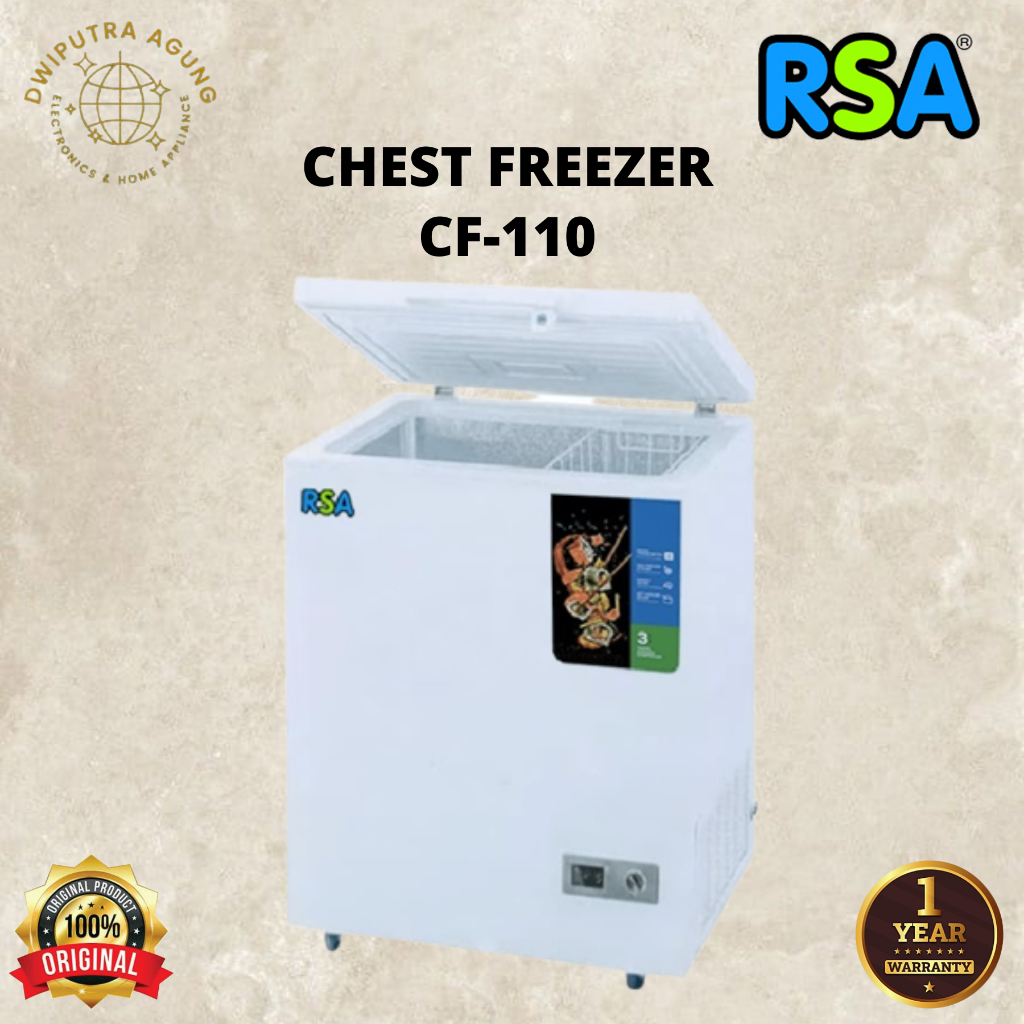 Jual FREEZER BOX / CHEST FREEZER RSA CF-110 / CF 110 GARANSI RESMI ...
