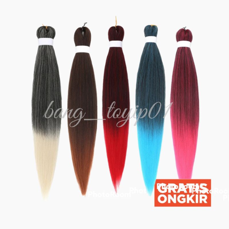 Jual Hair extension rambut sambung sintetis ikat tengah variasi warna ...