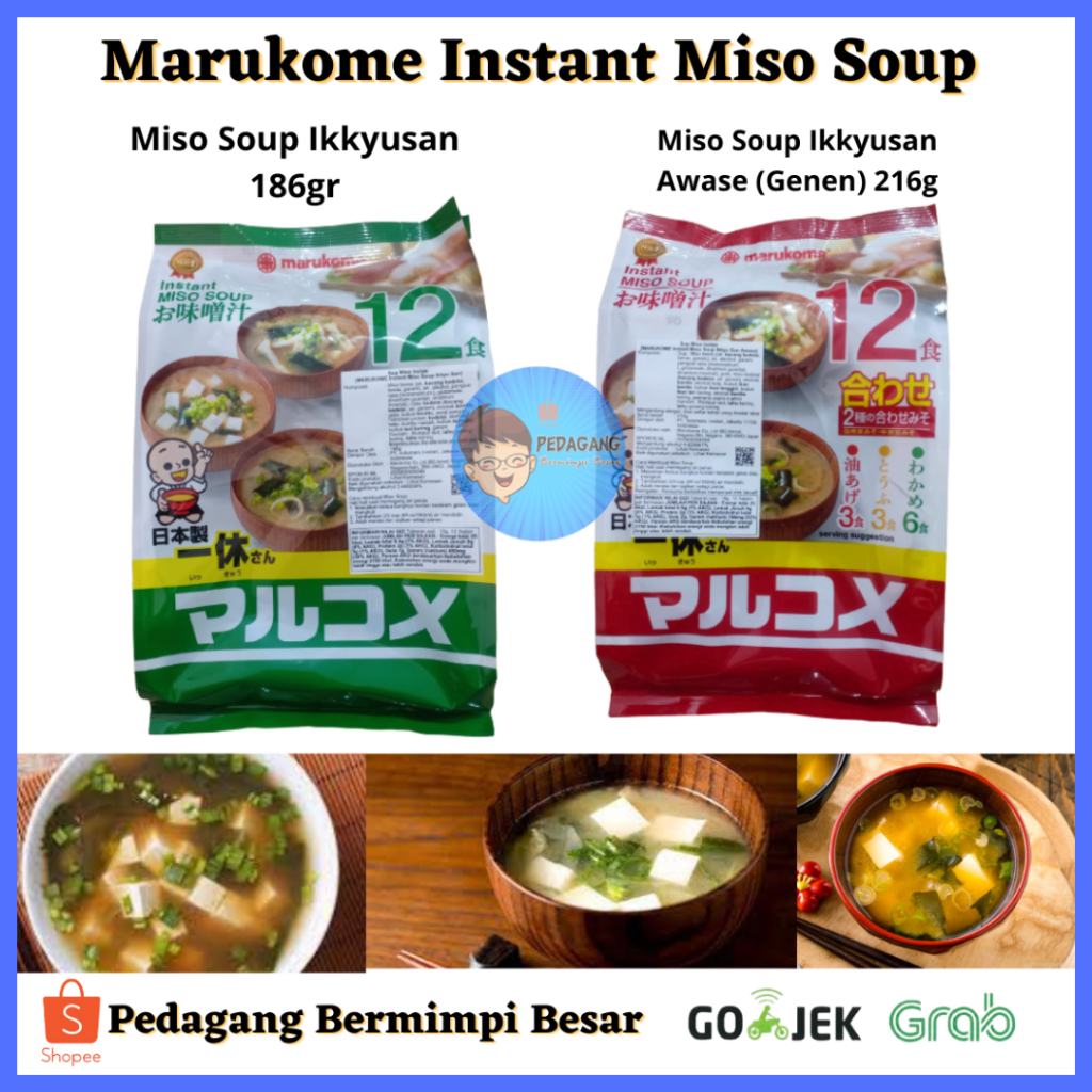 Jual Marukome Instant Miso Soup Ada 2 Varian/ Miso Instan Soup ...
