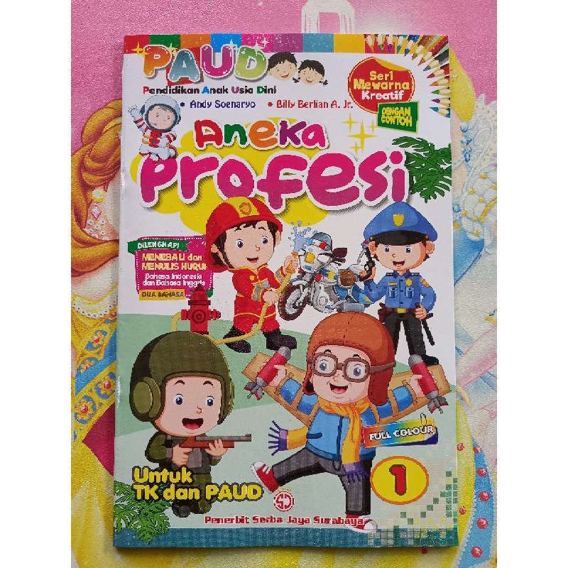 Jual Buku Mewarnai Anak Paud dan TK Tema Profesi Murah Full Colour Plus ...