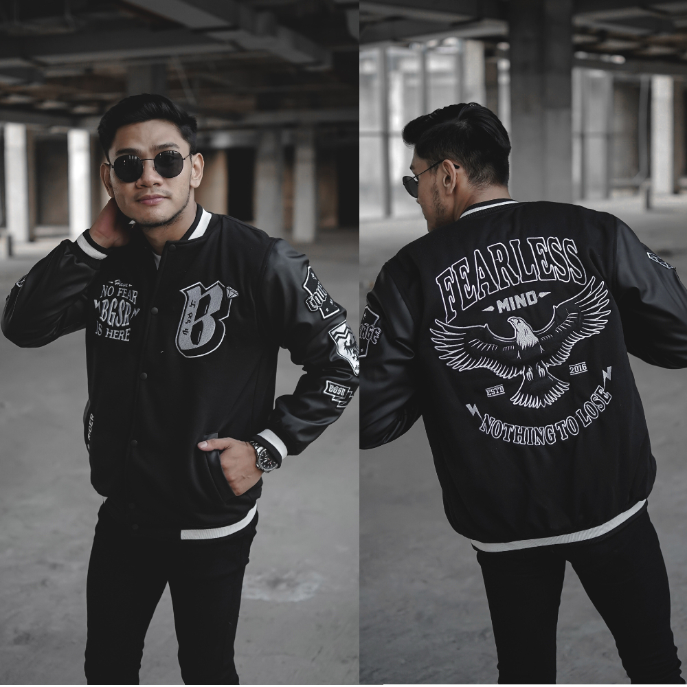 Jual JAKET VARSITY BASEBALL FEARLESS BGSR MMXVI MOTIF FULL BORDIR ...