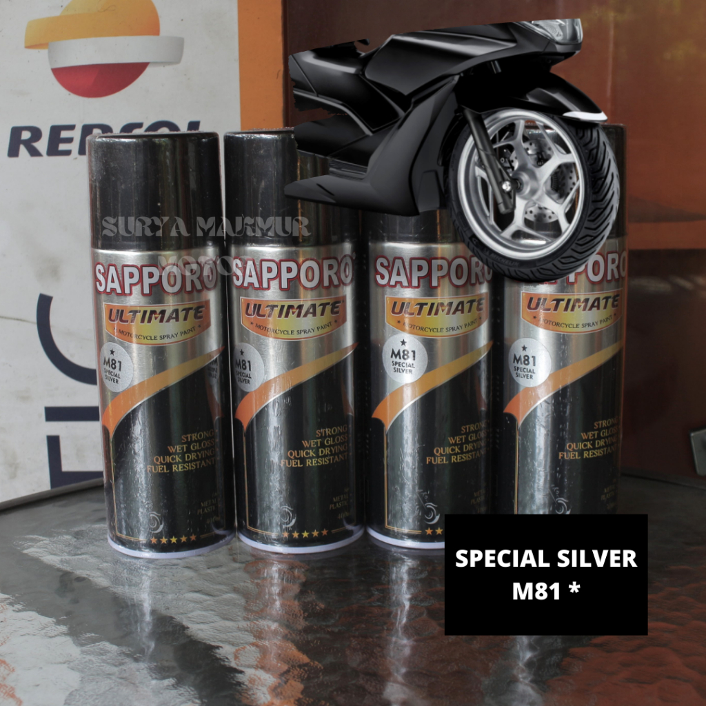 Jual Pilok/Pilox Sapporo Ultimate M81 Special Silver Cat Semprot Warna ...