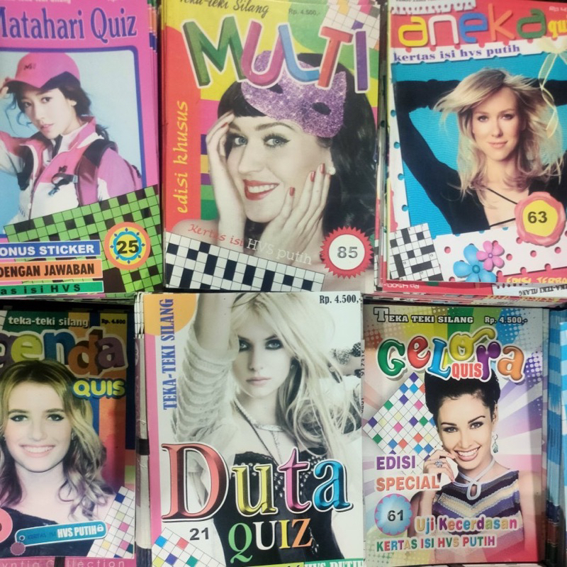 Jual (10pcs) Buku Teka Teki Silang Mix/Buku Tts angka dan huruf Panjang ...