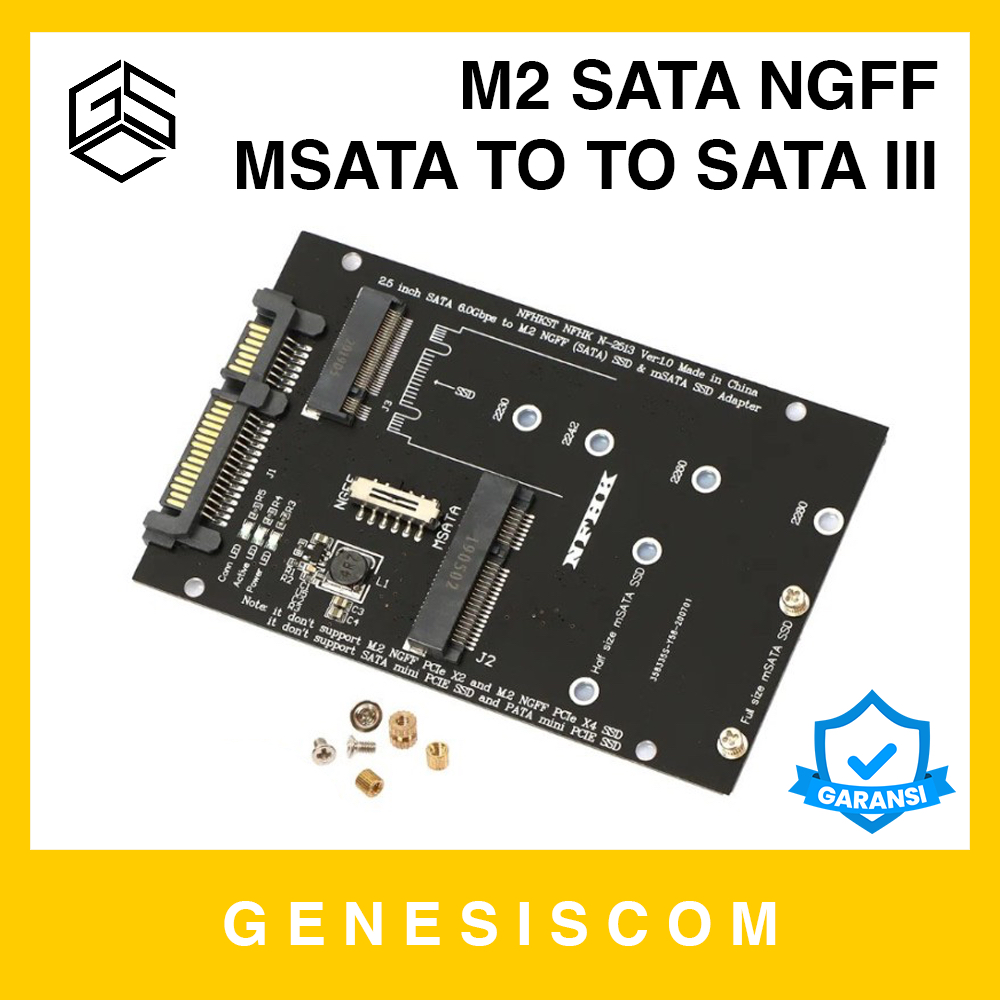 Jual Converter SSD M2 SATA NGFF MSATA to SATA III/3 2.5" Inch - M.2 ...
