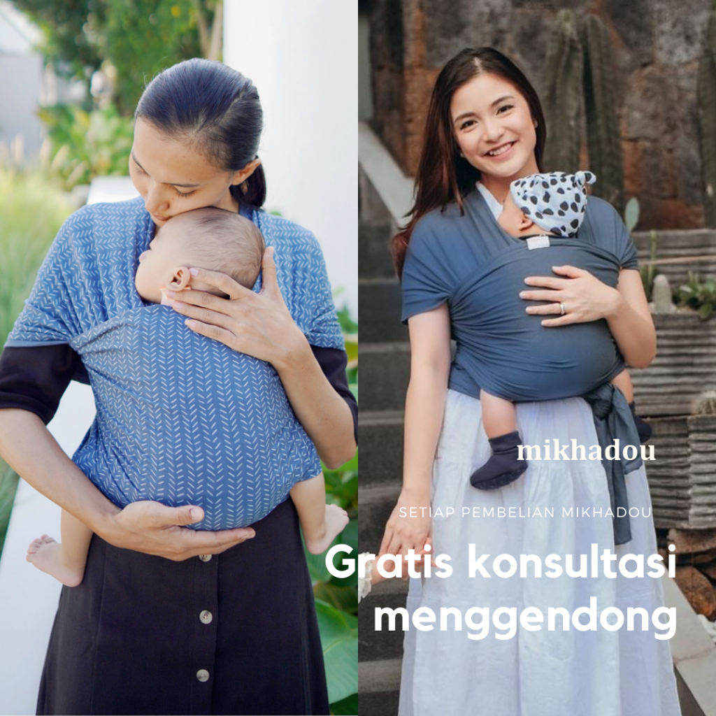 Jual Mikhadou Stretchy Wrap - Gendongan Bayi M Shape Reversible ...