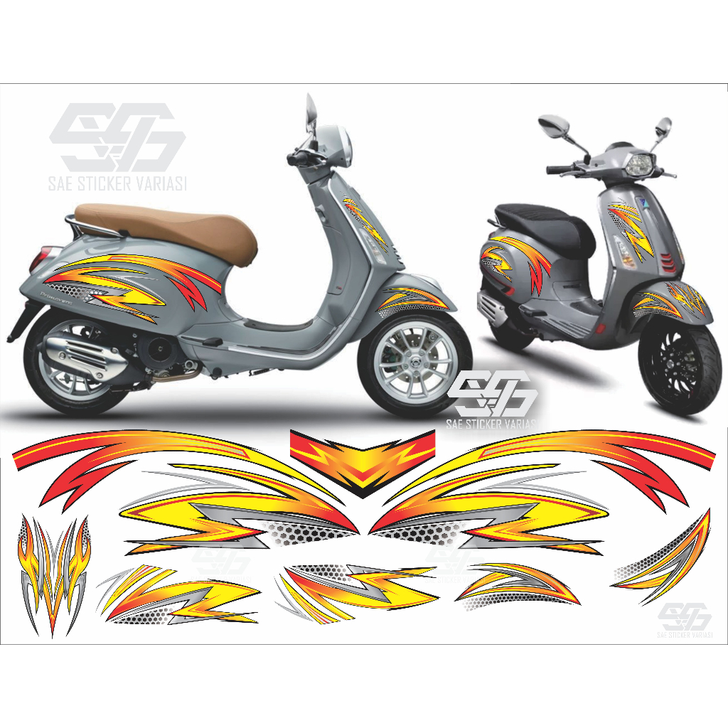 Jual stiker striping lis body vespa vespa sticker vespa variasi ...