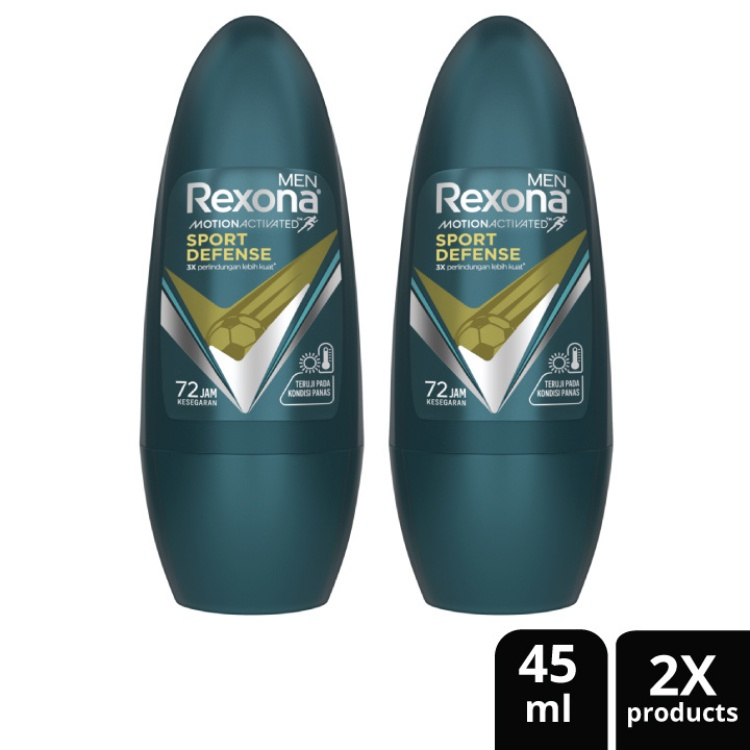 Jual Rexona Men Deodorant Sport Defence 2 x 45 mL | Shopee Indonesia