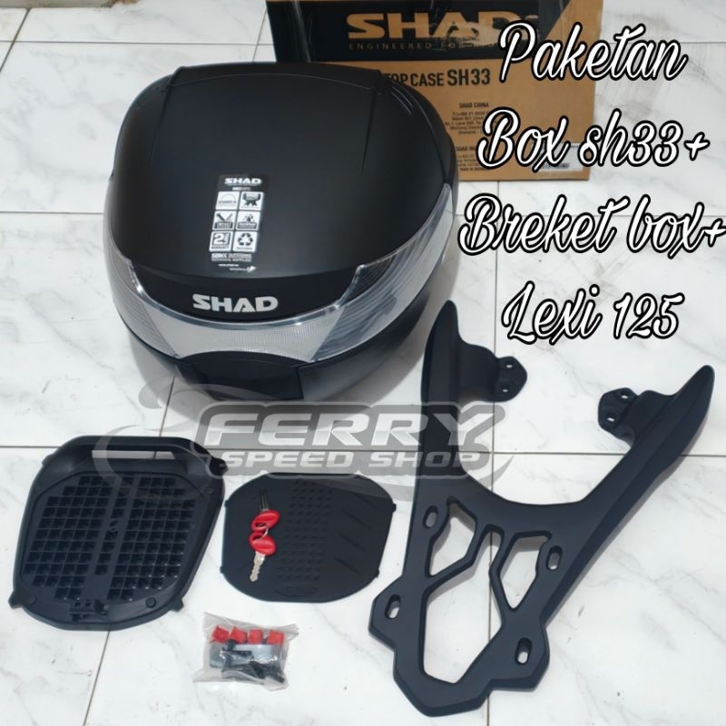 Jual Paketan Box shad sh33 plus Backrest shad sh33 plus Bracket Breket ...