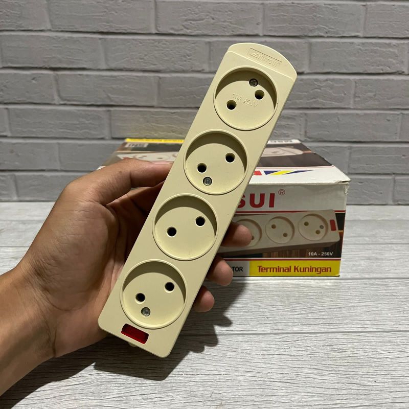 Jual MITSUI MSC 084 STOP KONTAK 4 LUBANG TERMINAL GEPENG PIPIH KUNINGAN SNI BAGUS BERKUALITAS ...