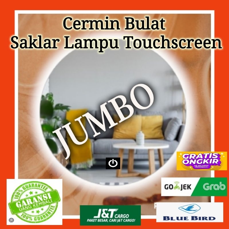 Jual Cermin Bulat Lampu Touchscreen Saklar sentuh Bulat Mirror Cermin ...