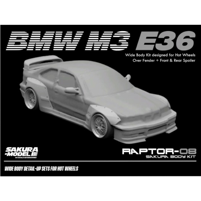 Jual Body Kit for BMW M3 E36 WIDE BODY SM33 Diecast 1/64 FREE BONUS ...